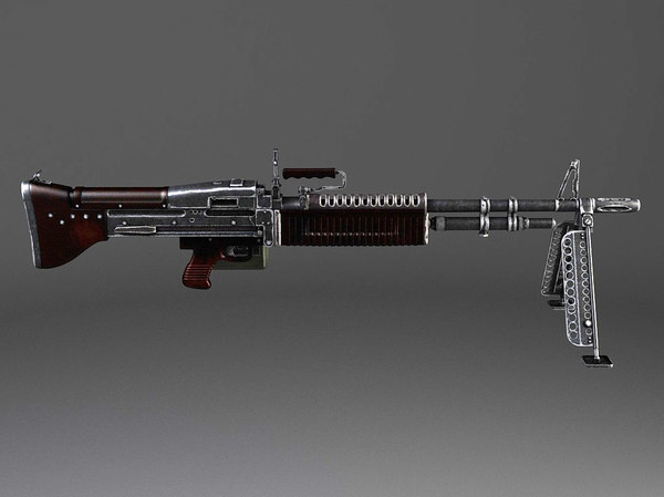 3d model machine gun m60
