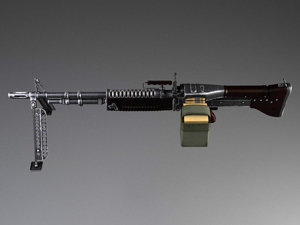 3d model machine gun m60