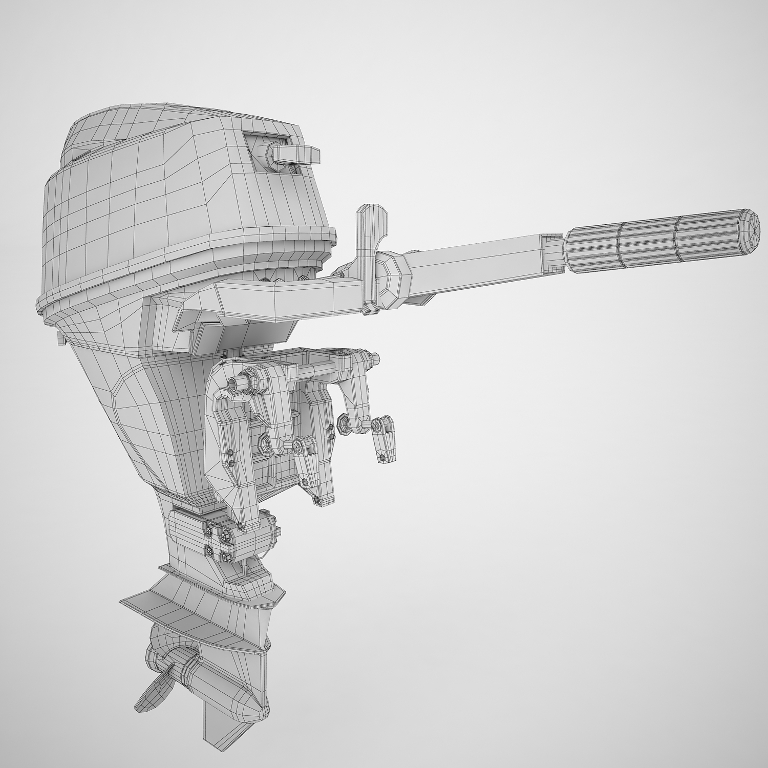 3d yamaha outboard engine model