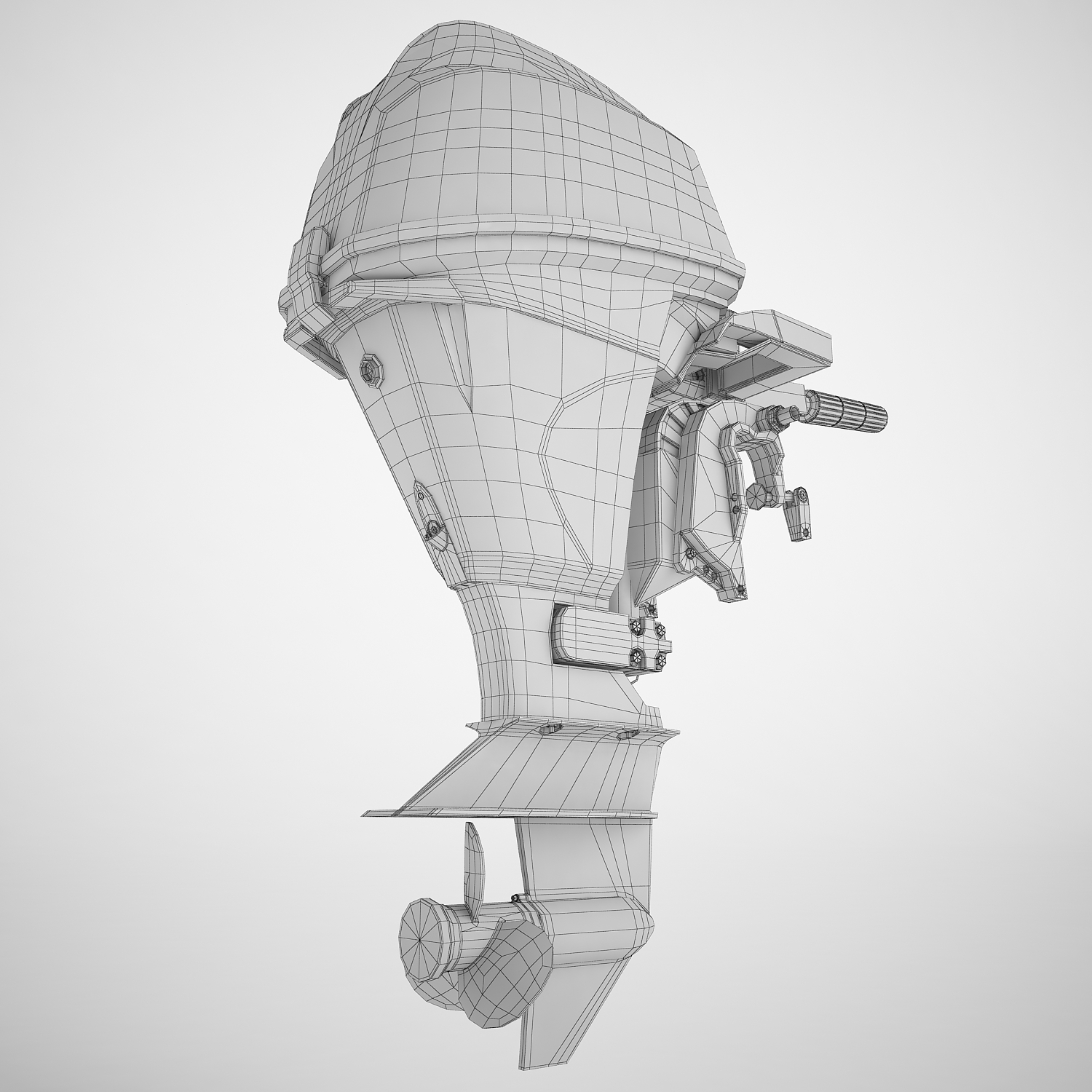 3d yamaha outboard engine model