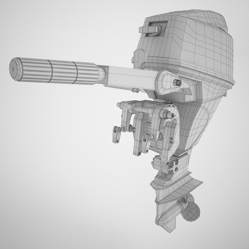 3d yamaha outboard engine model