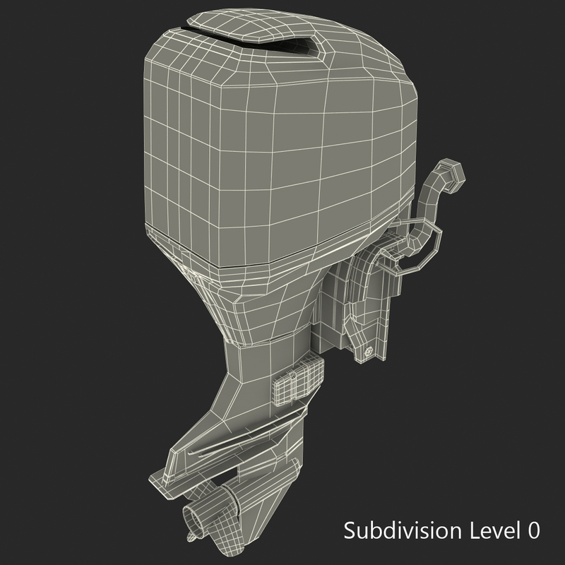 3d model outboard engine yamaha 2