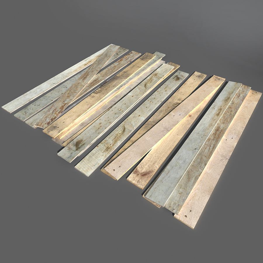 3d model wood planks