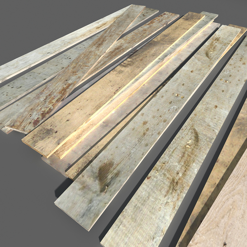 3d model wood planks