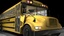 3d yellow school bus model