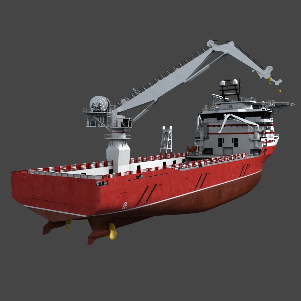 support vessel mpsv boat 3d model