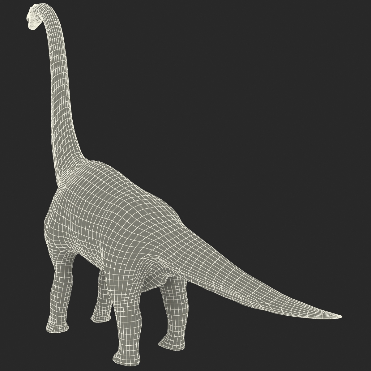 3d brachiosaurus rigged model