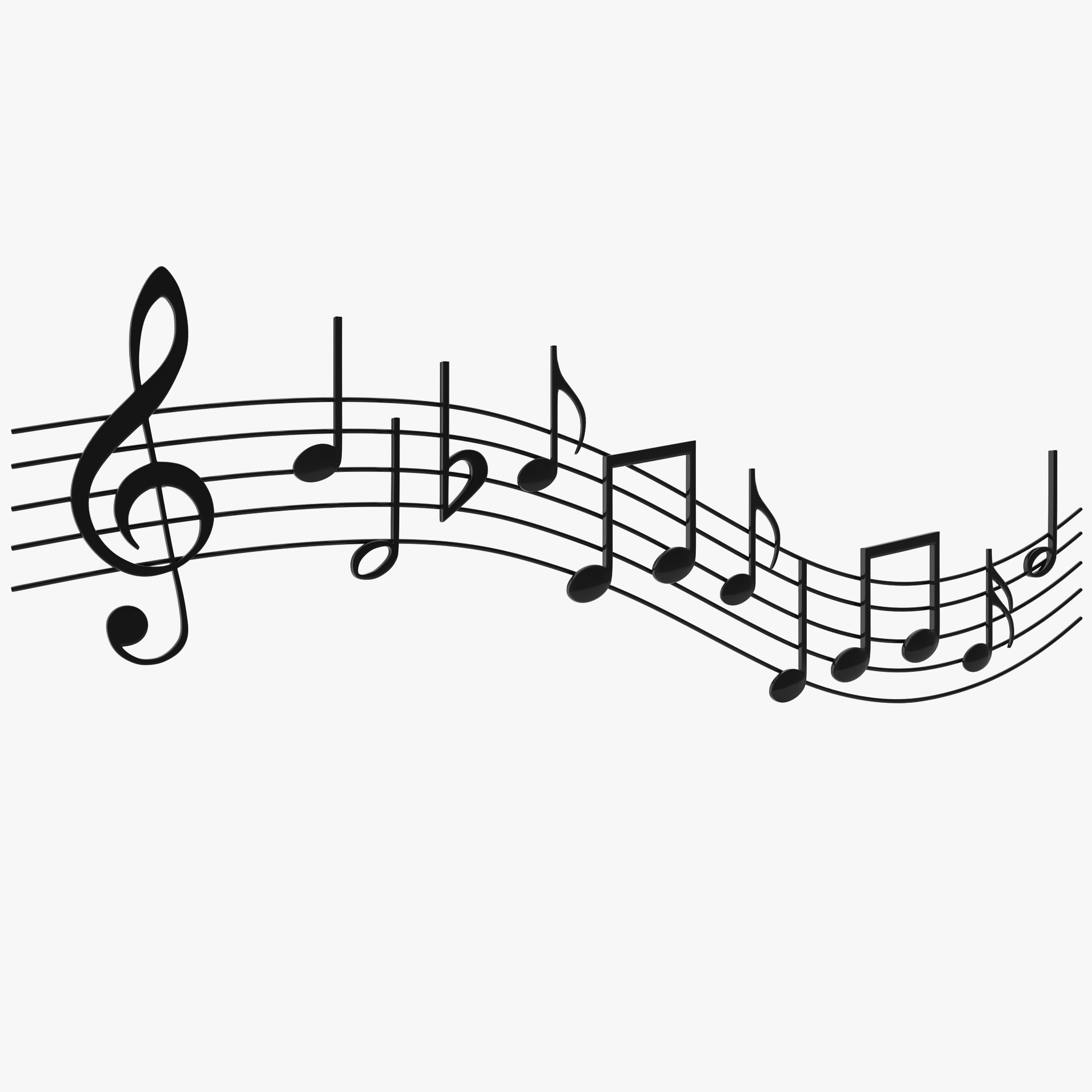 3d Notes Musical Staff Model 3d Notes Musical Staff Model