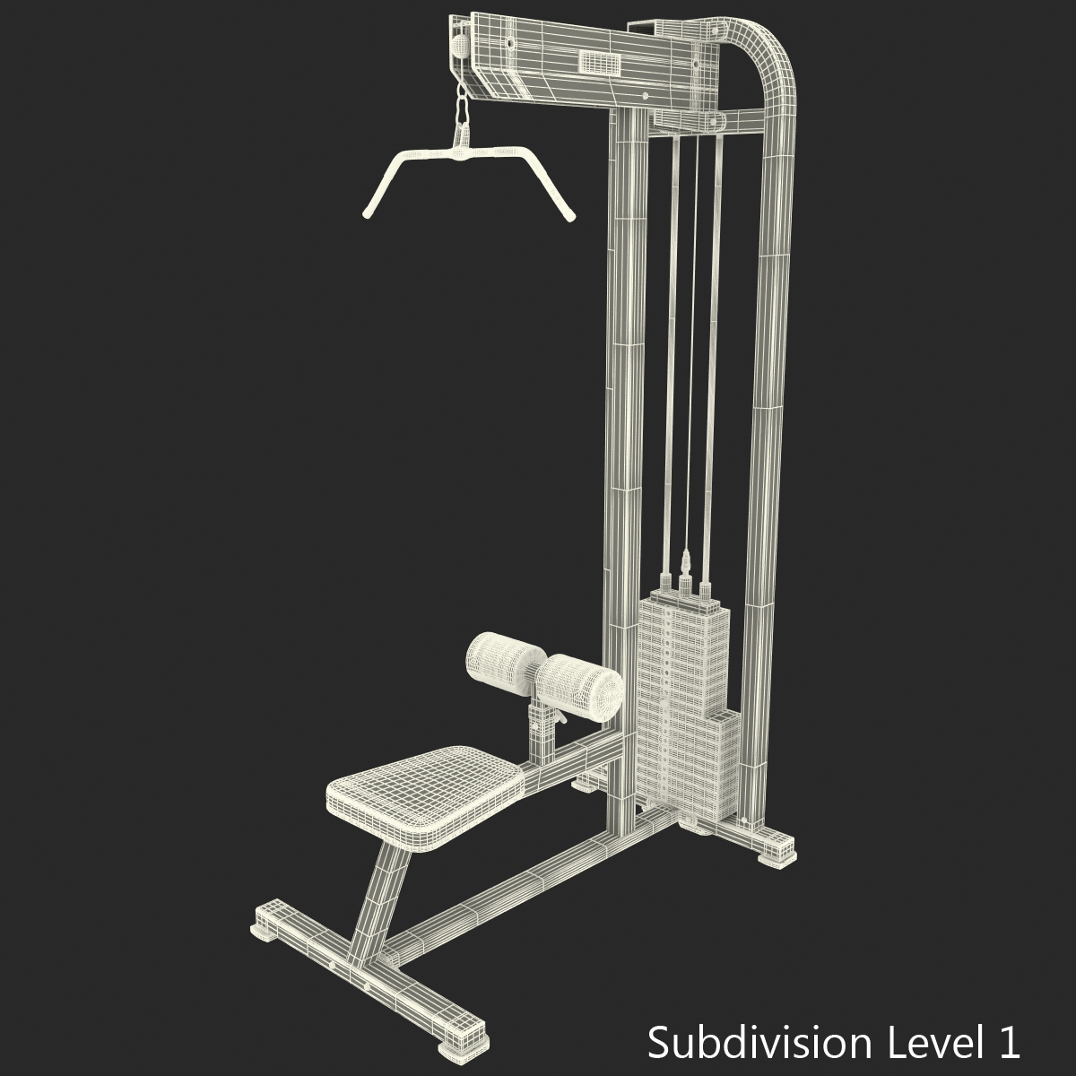 3d model of york lat pulldown machine