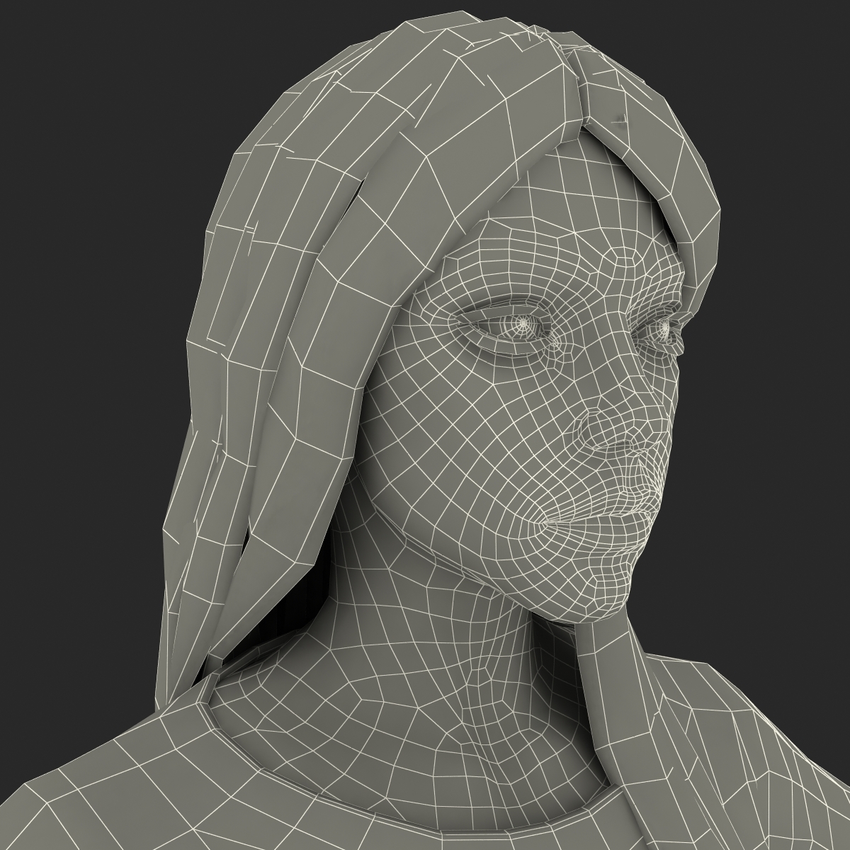 3d young white female rigged model