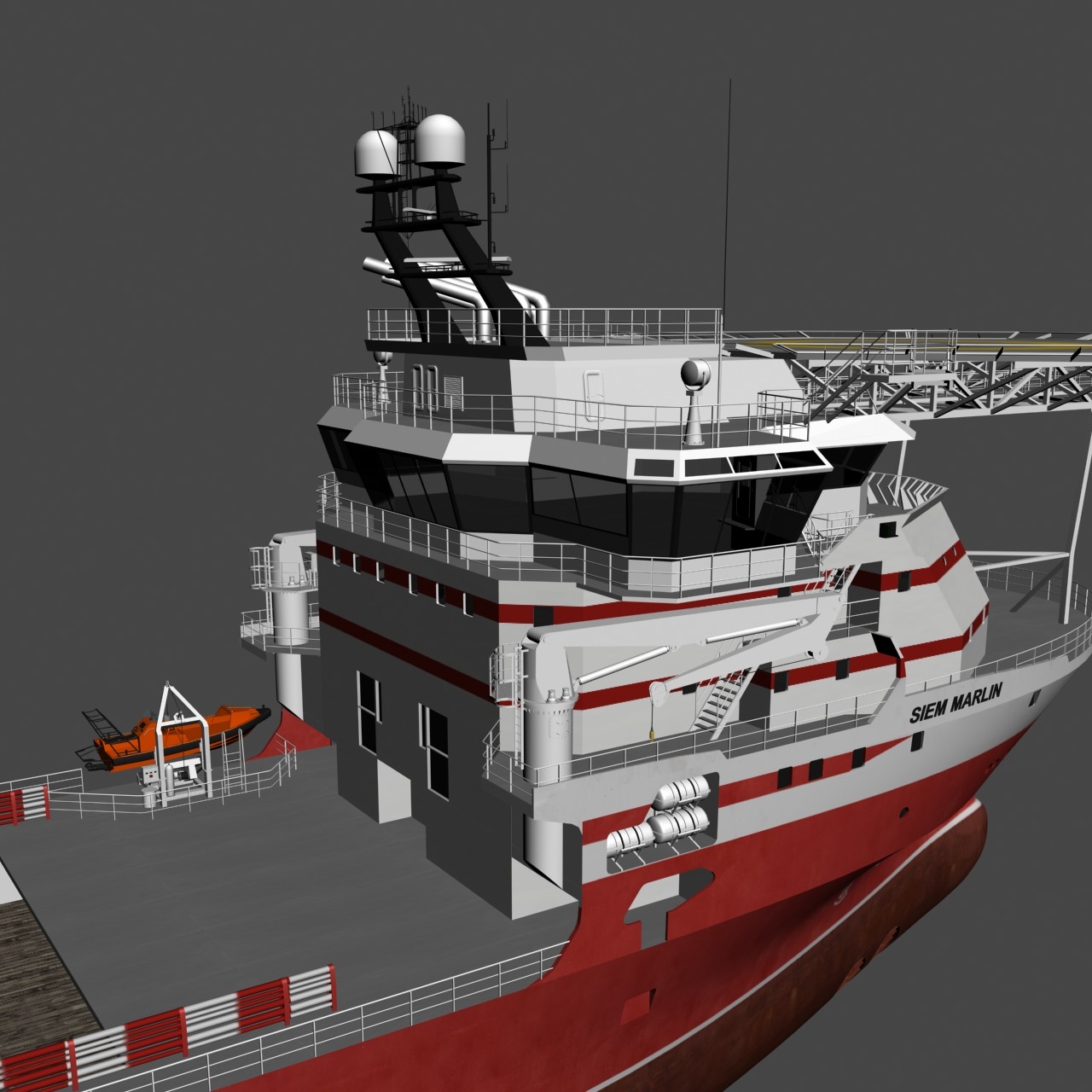 support vessel mpsv boat 3d model