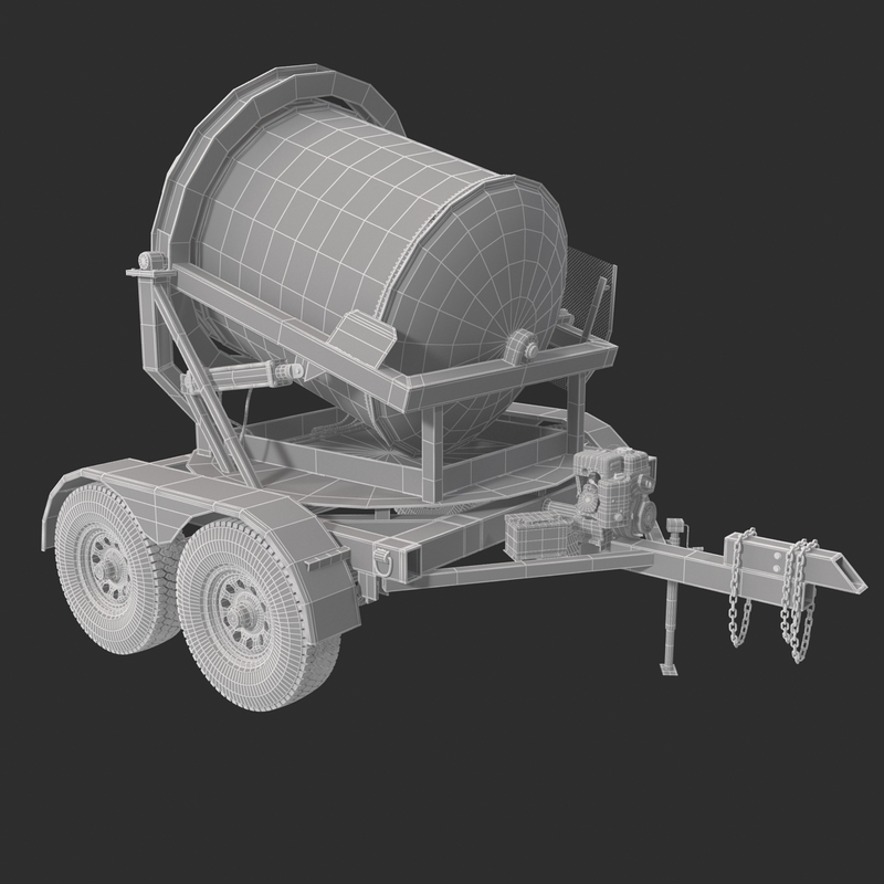 3d portable concrete mixer