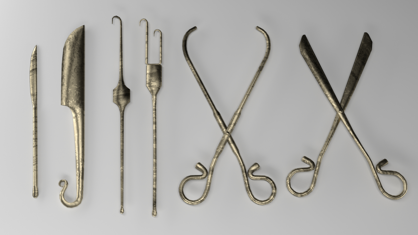 low-poly medieval 3d model