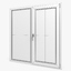 3d model modern pvc window 2