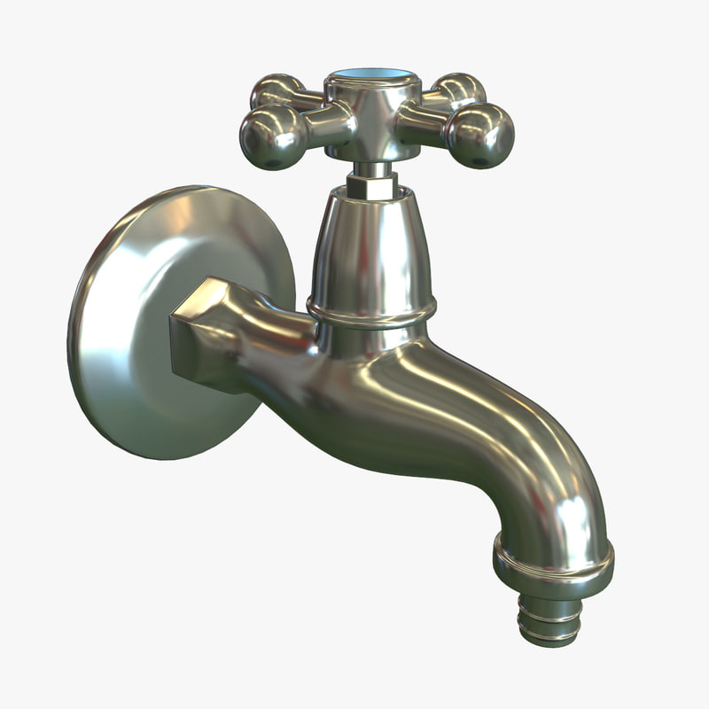 3d antique water tap