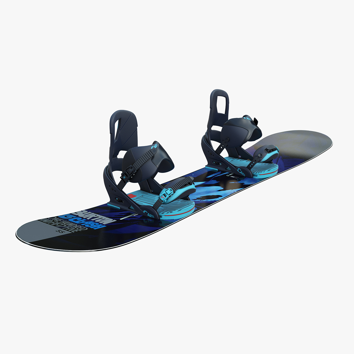 3d model burton snowboard