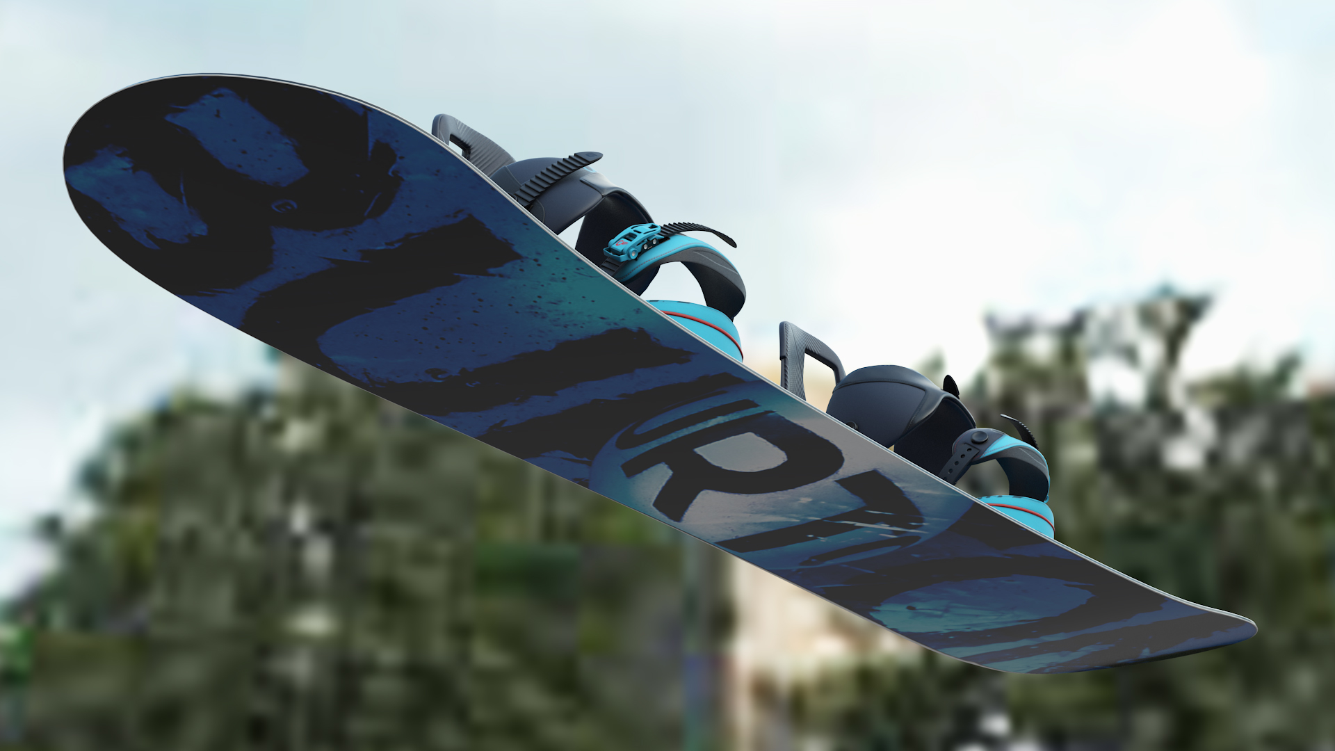 3d model burton snowboard