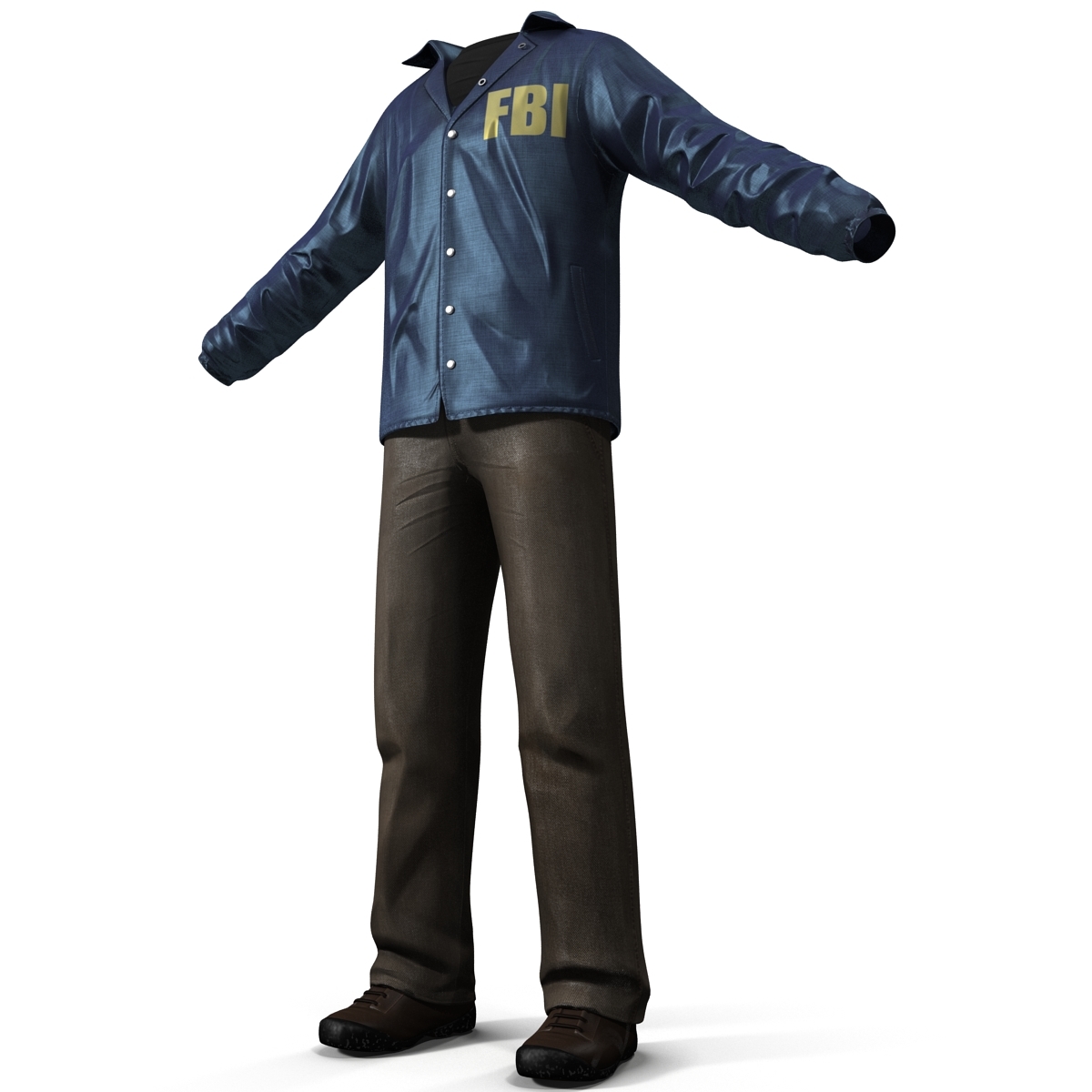 3d model fbi agent clothes