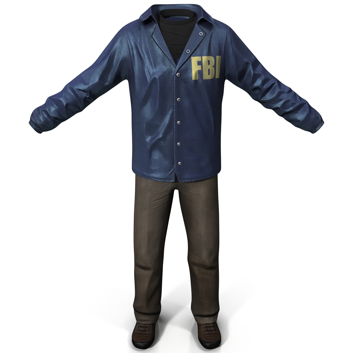 3d model fbi agent clothes