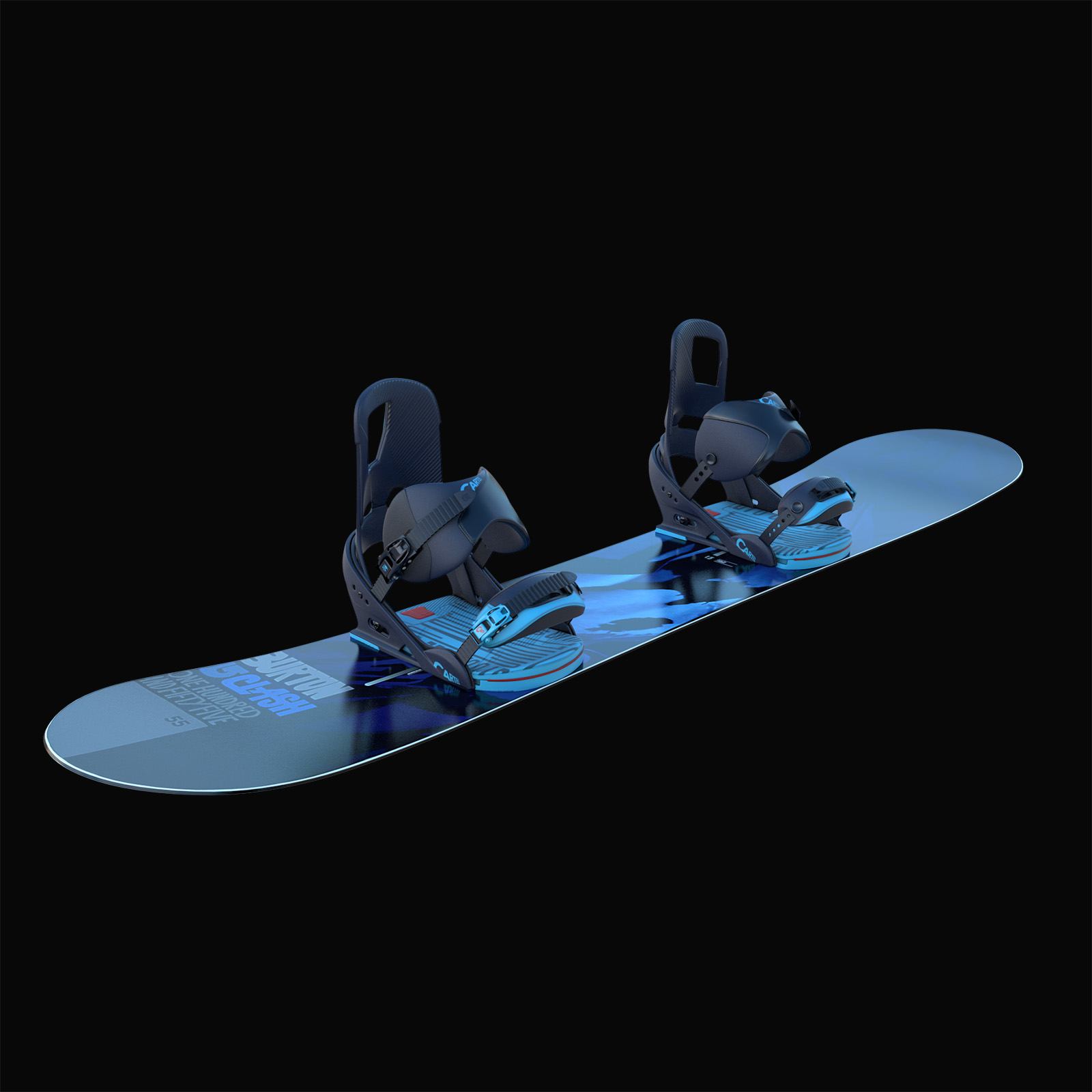 3d model burton snowboard