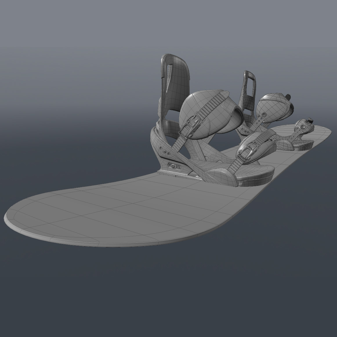 3d model burton snowboard