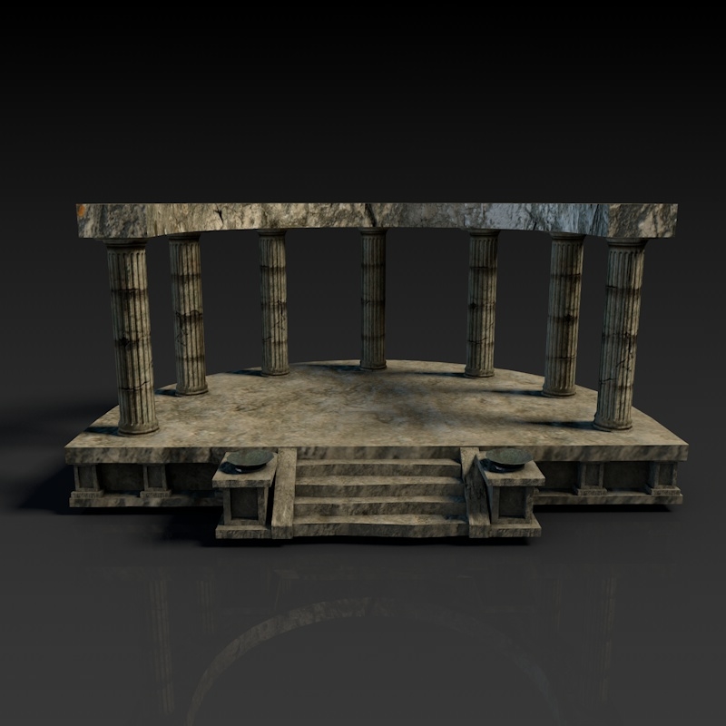 3d ancient temple model
