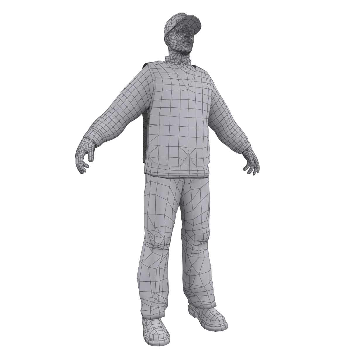 worker man 3d model
