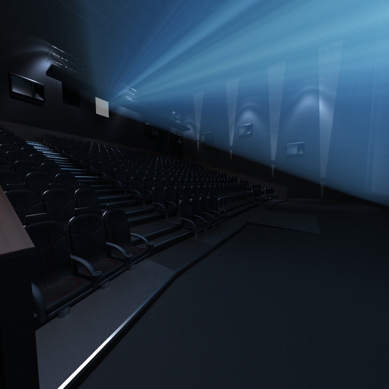 3d imax theatre interior model