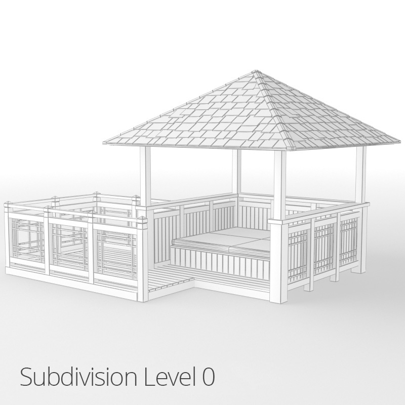 modelo 3d Mirador de madera - TurboSquid 809129