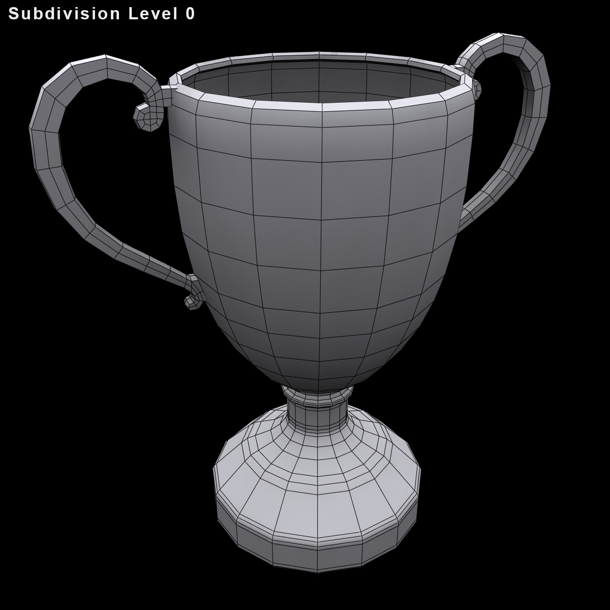 mega trophy cup set 3d model