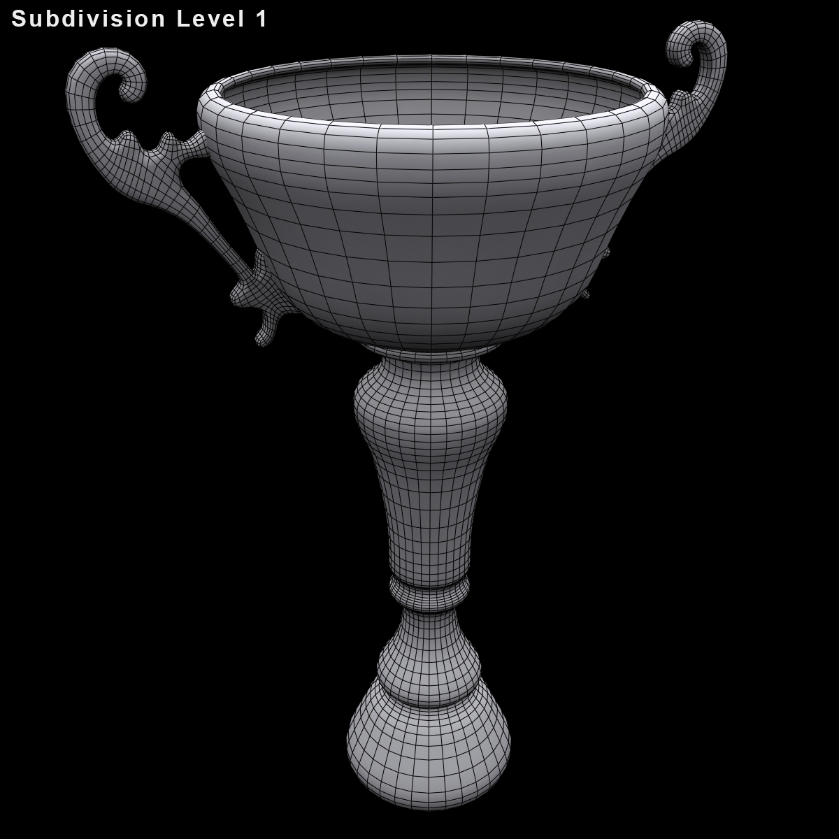 mega trophy cup set 3d model