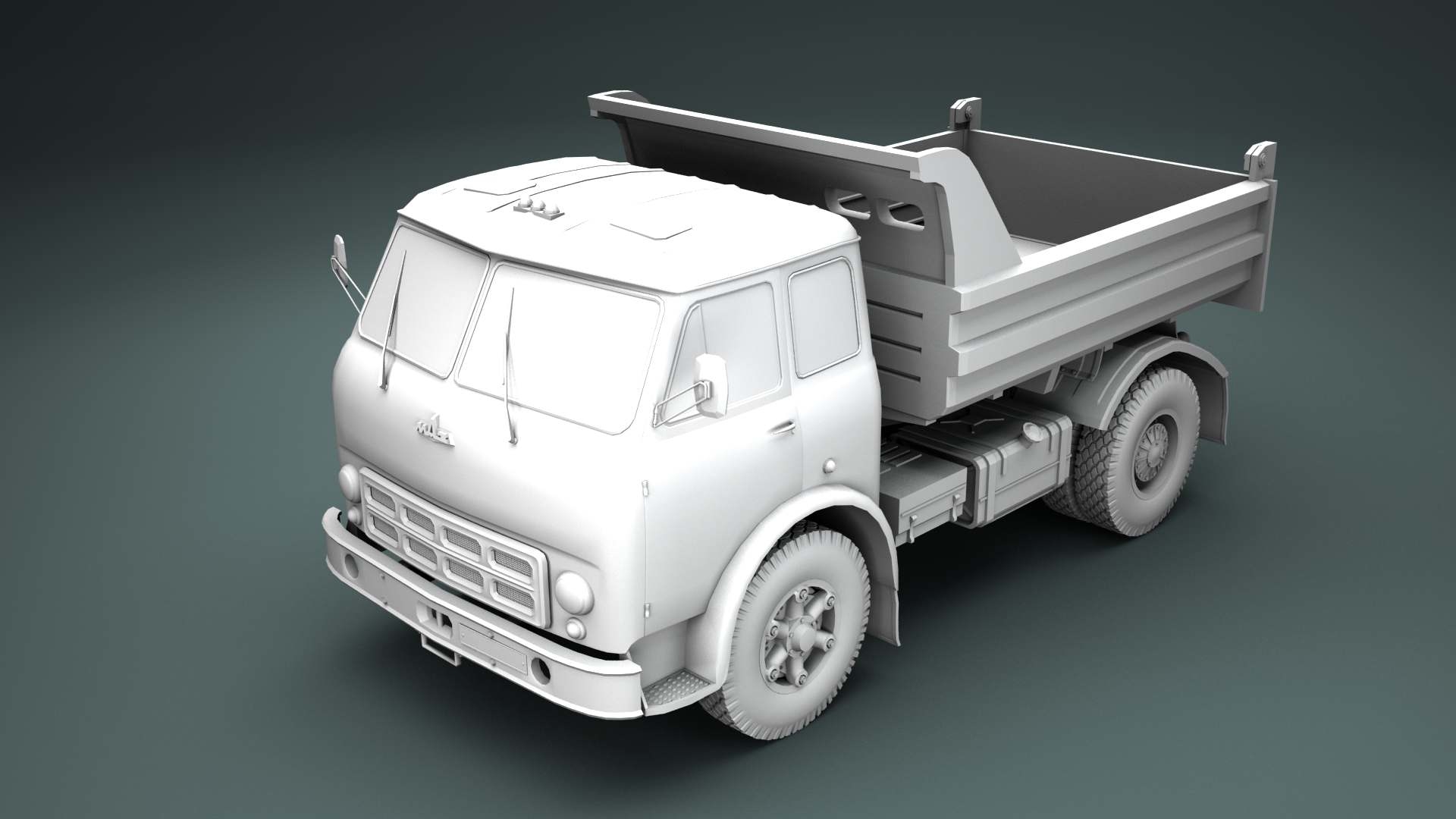 soviet maz 503b 3d model