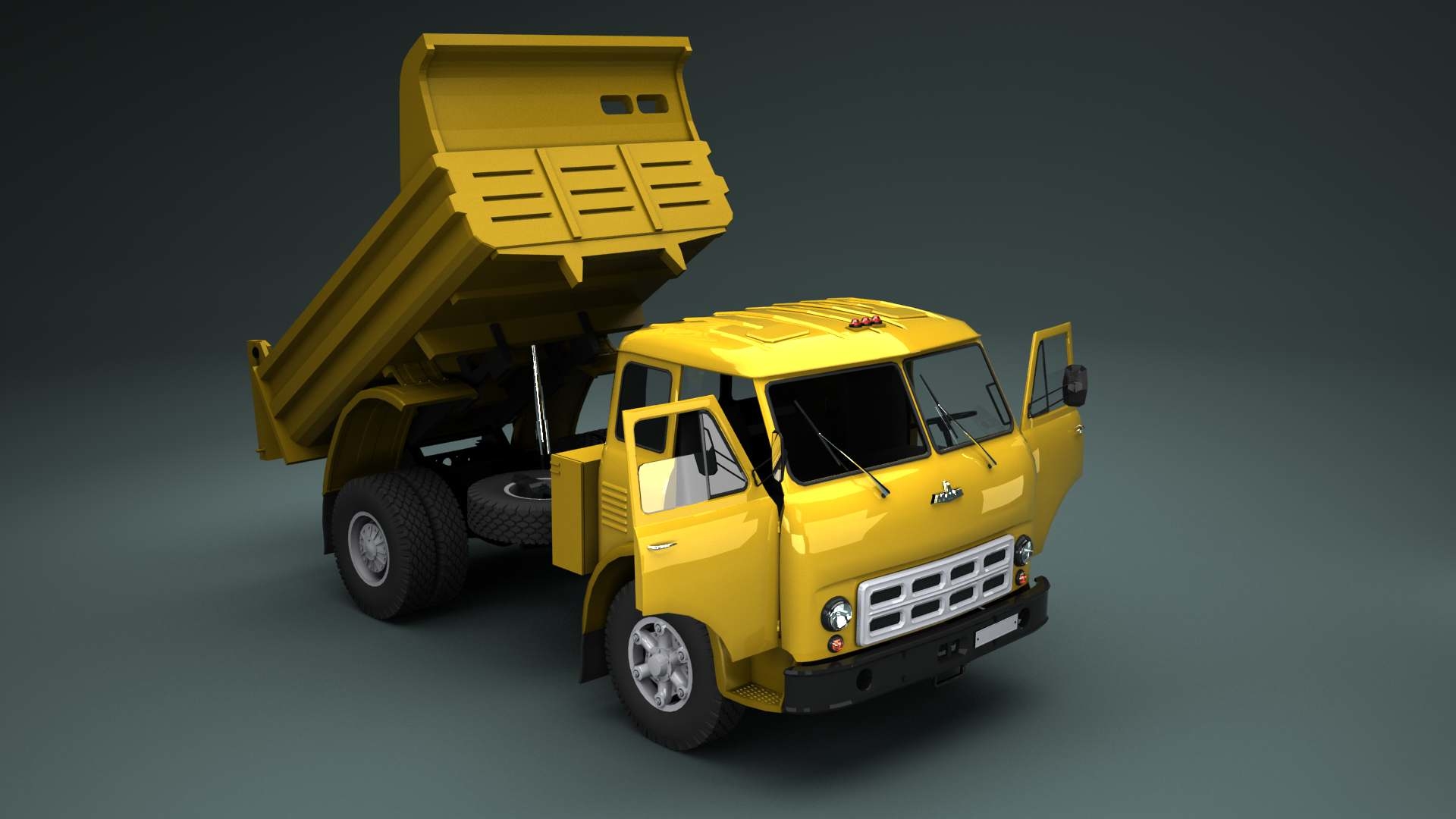 soviet maz 503b 3d model