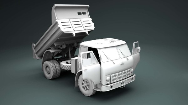 soviet maz 503b 3d model
