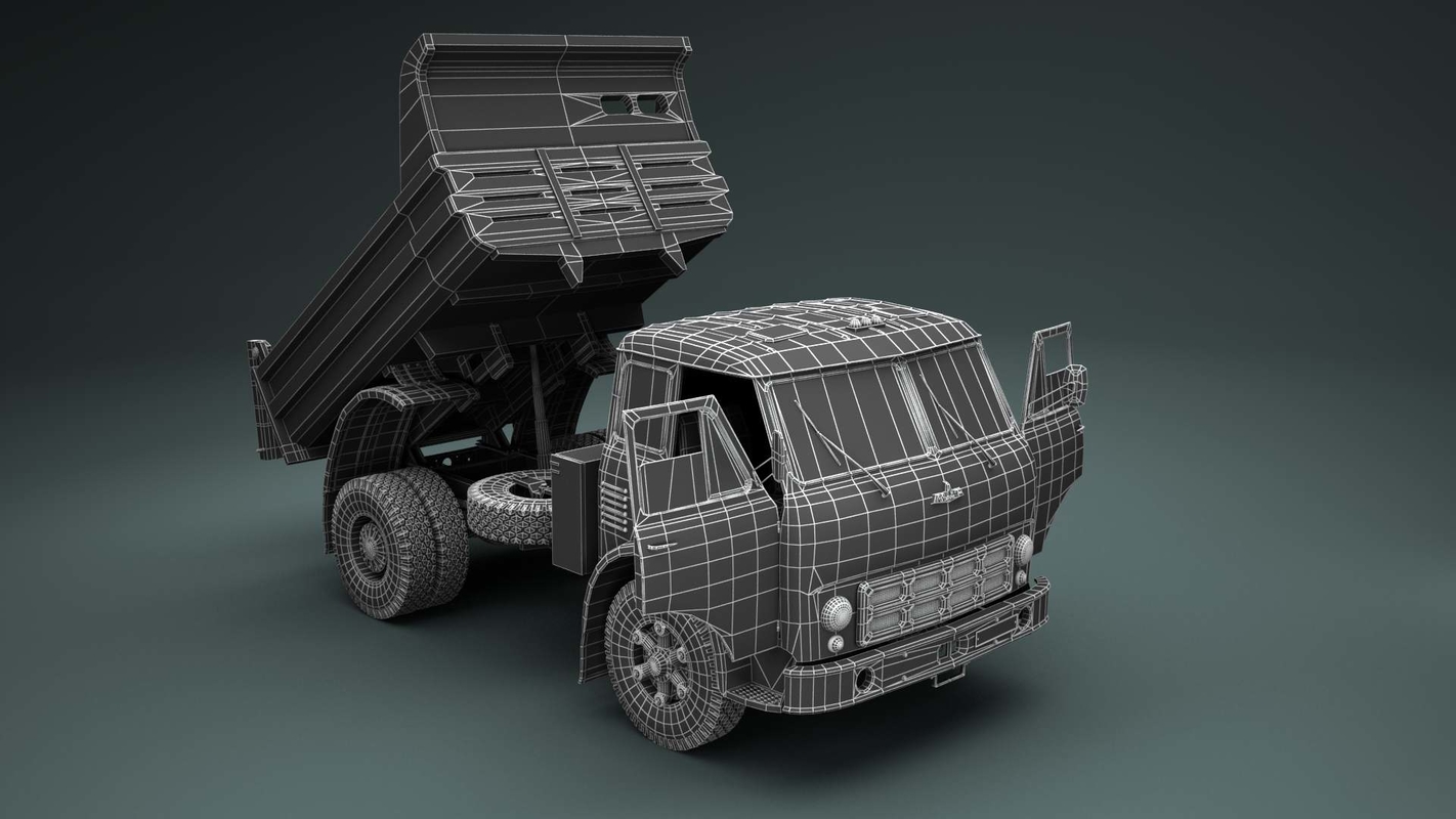 soviet maz 503b 3d model