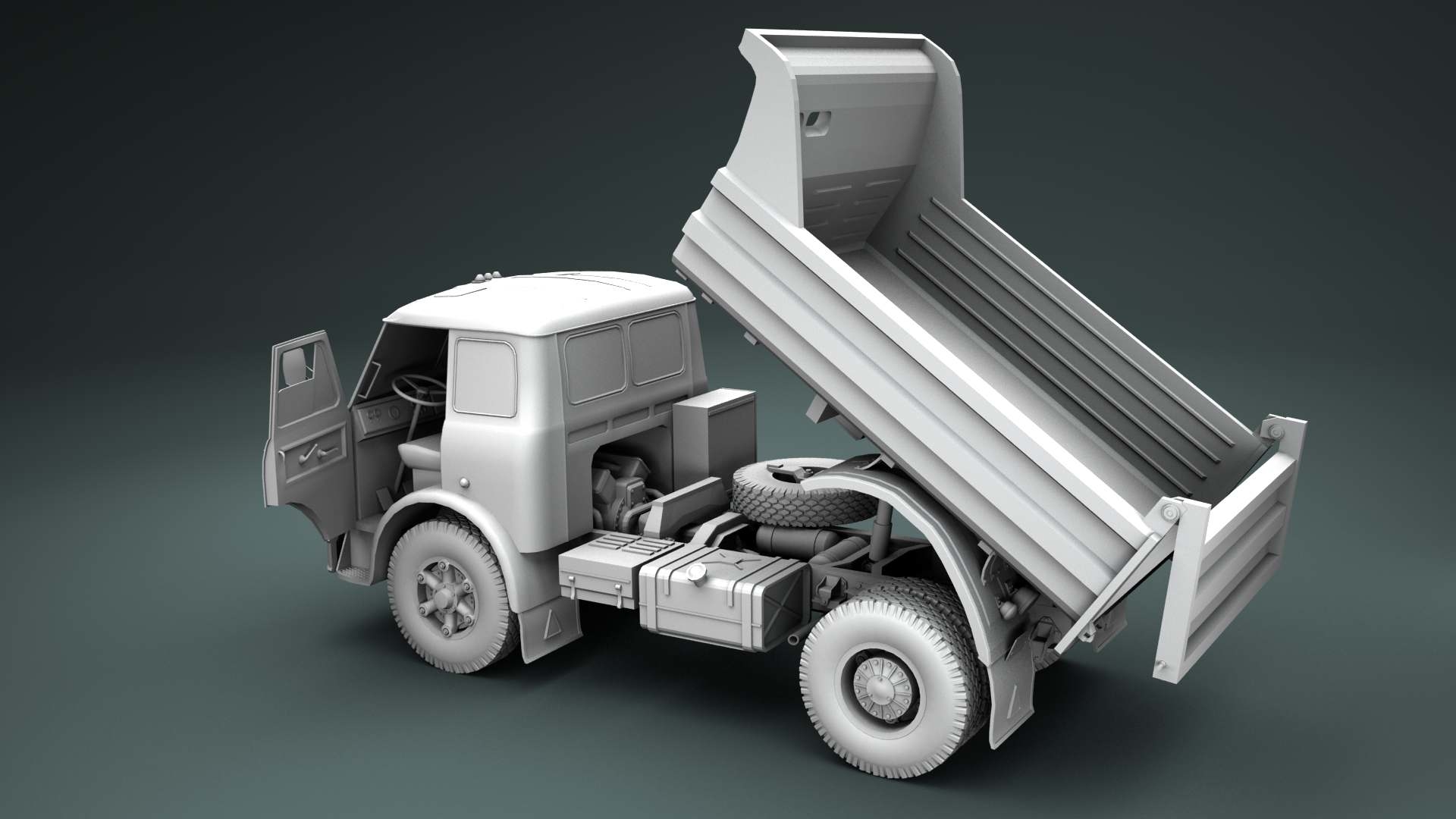 soviet maz 503b 3d model