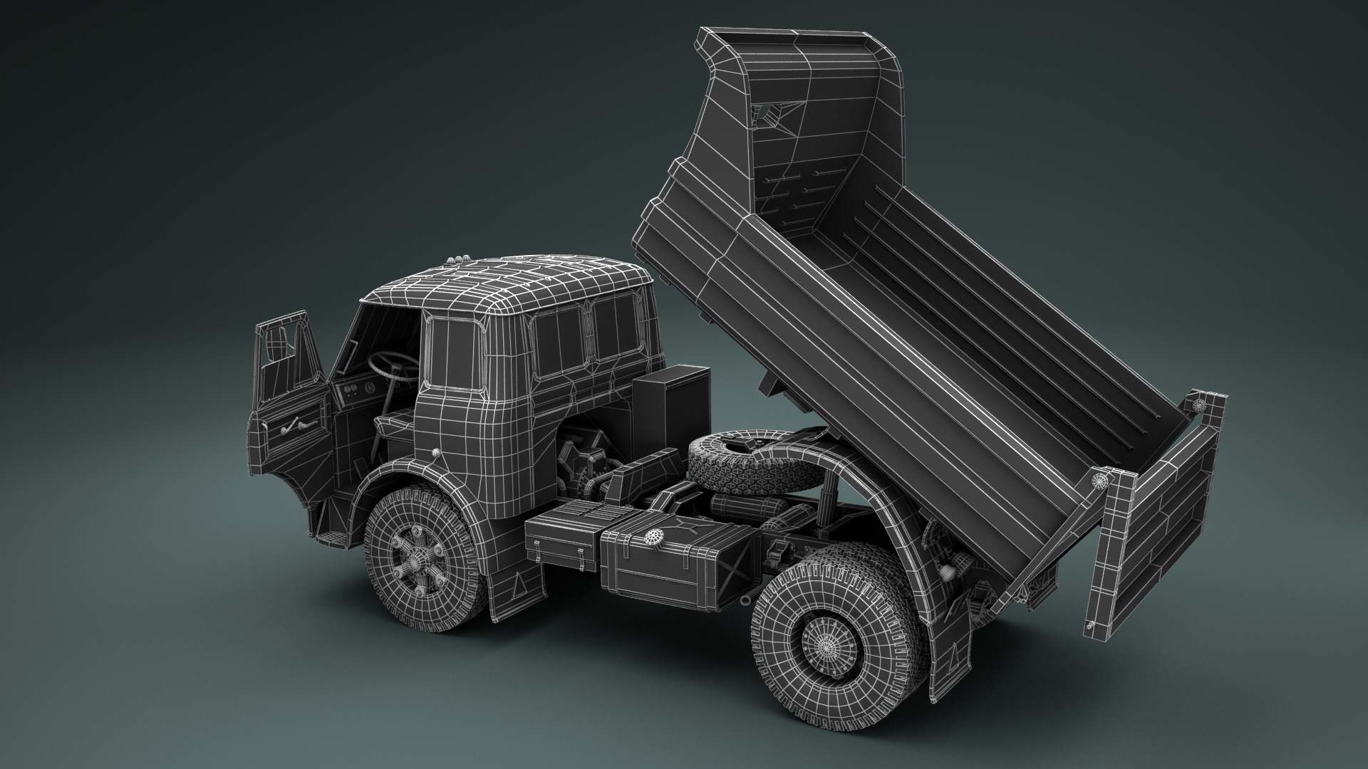 soviet maz 503b 3d model
