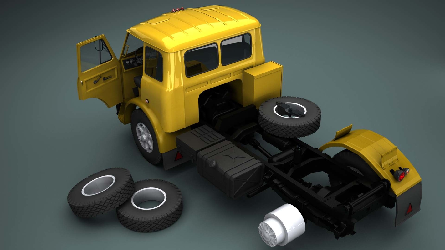 soviet maz 503b 3d model