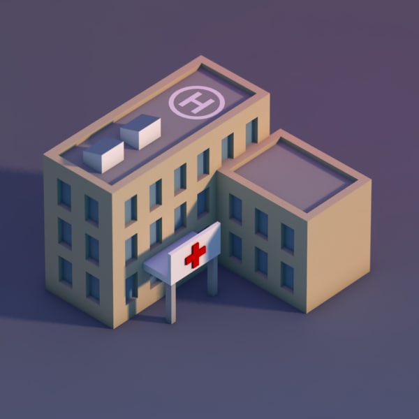 3d hospital building model