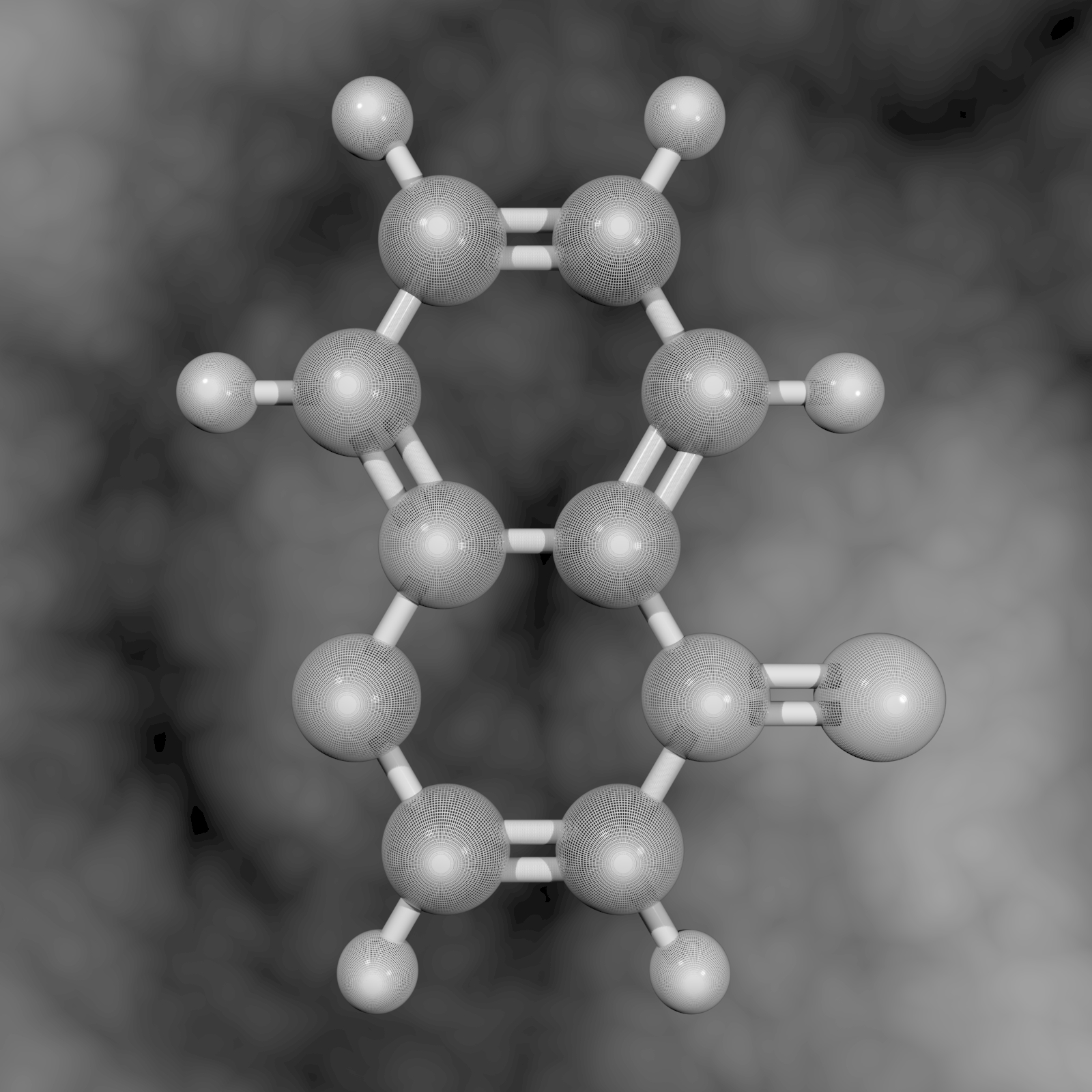 modelo 3d Estructura de la molécula de cromona (C9H6O2) - TurboSquid 825180