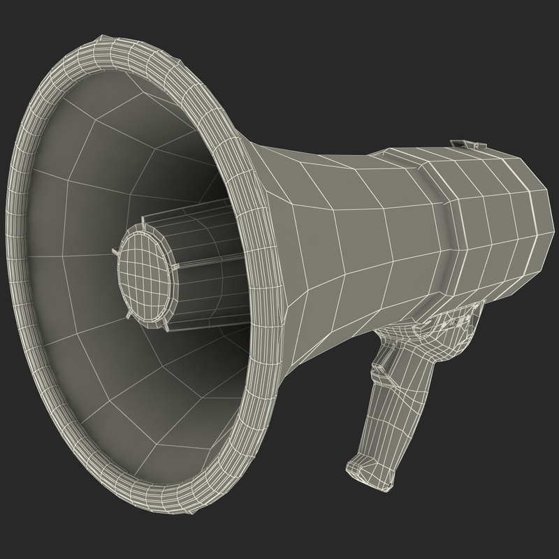 3d megaphone 2 model