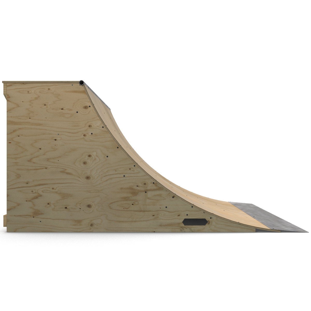 3d model of quarter pipe skate ramp
