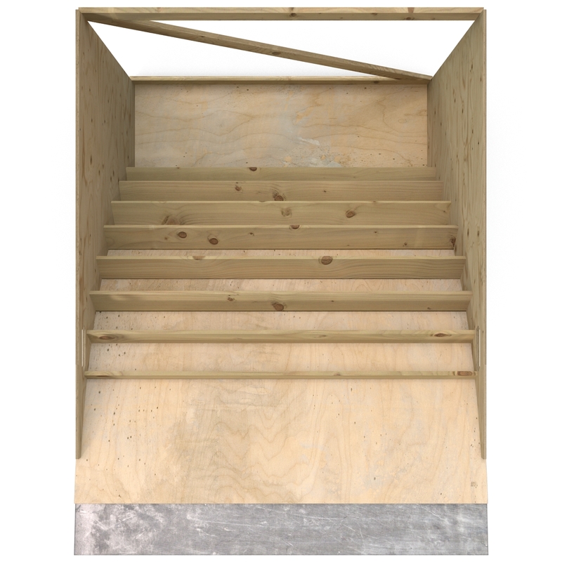 3d model of quarter pipe skate ramp