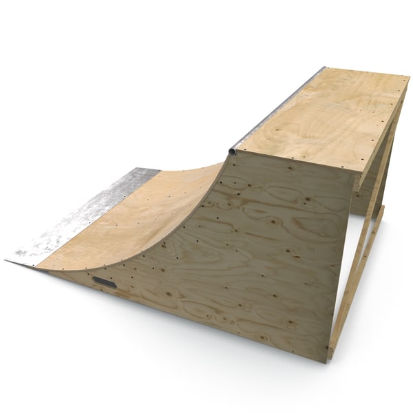 3d model of quarter pipe skate ramp