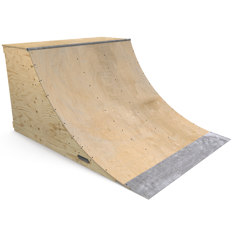 3d model of quarter pipe skate ramp