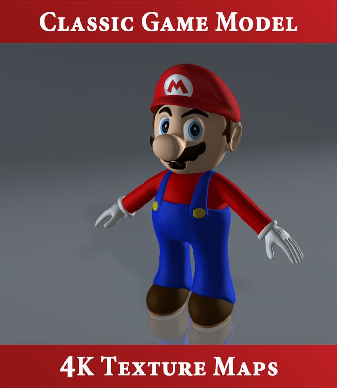3d model classic super mario