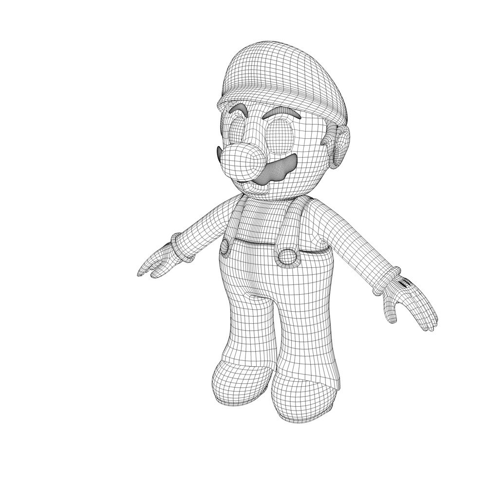 3d model classic super mario