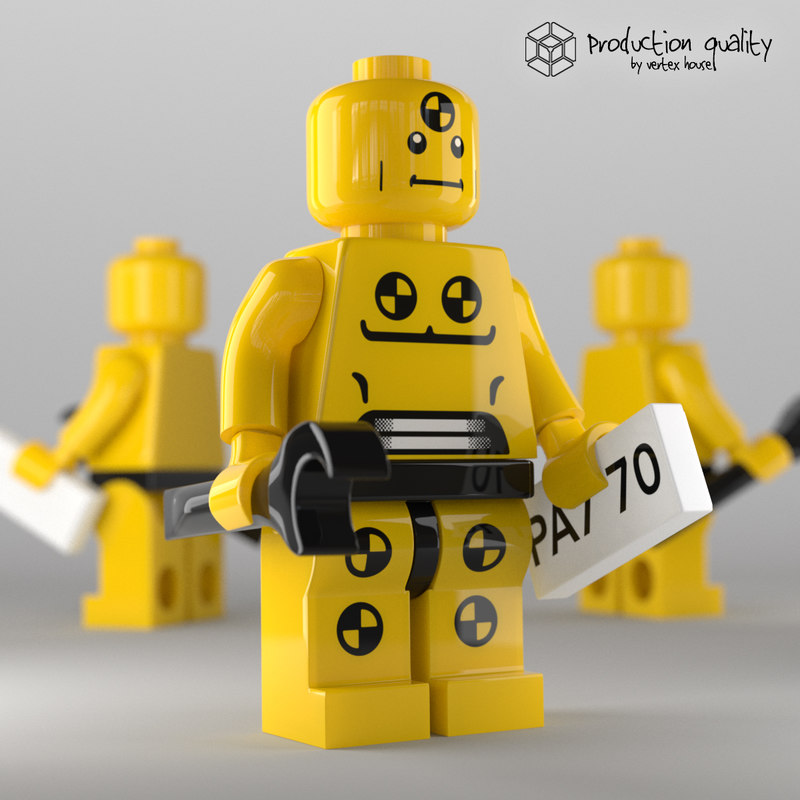 3d lego demolition man figure