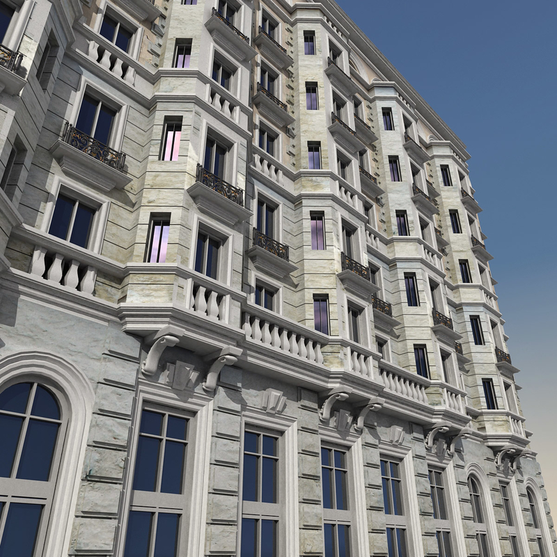 european building europe 3d model