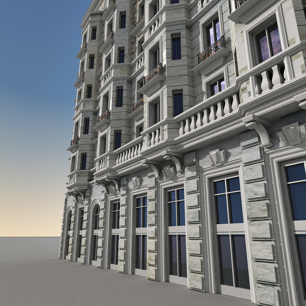 european building europe 3d model